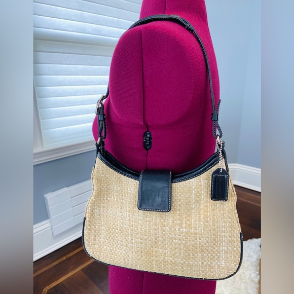Coach | Bags | Coach Straw Shoulder Bag Vintage | Poshmark